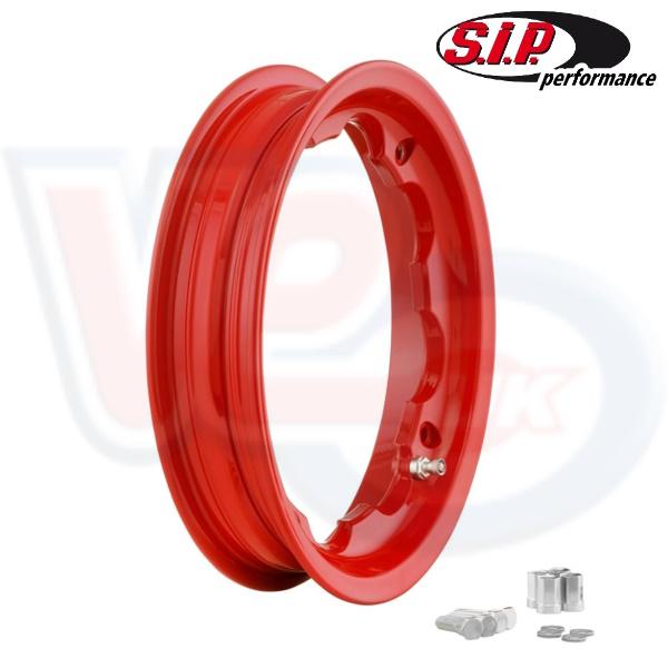 SIP TUBELESS WIDE 2.50×10 WHEEL RIMS – RED – LAMBRETTA SERIES 1-2-3 – VE UK